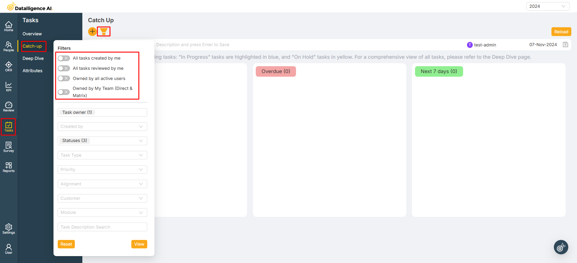 Catch-up | Deep Dive - Filters - Datalligence
